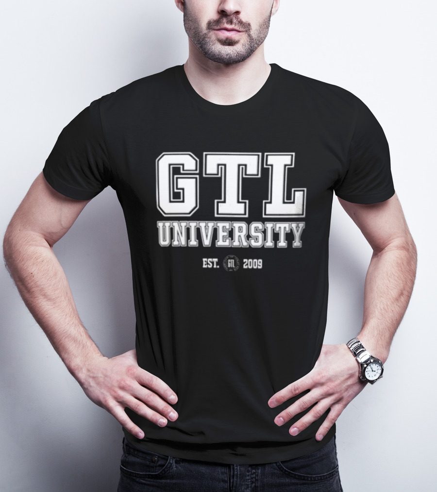 GTL University 2009 White Varsity Lettering Est. 2009 T-Shirt