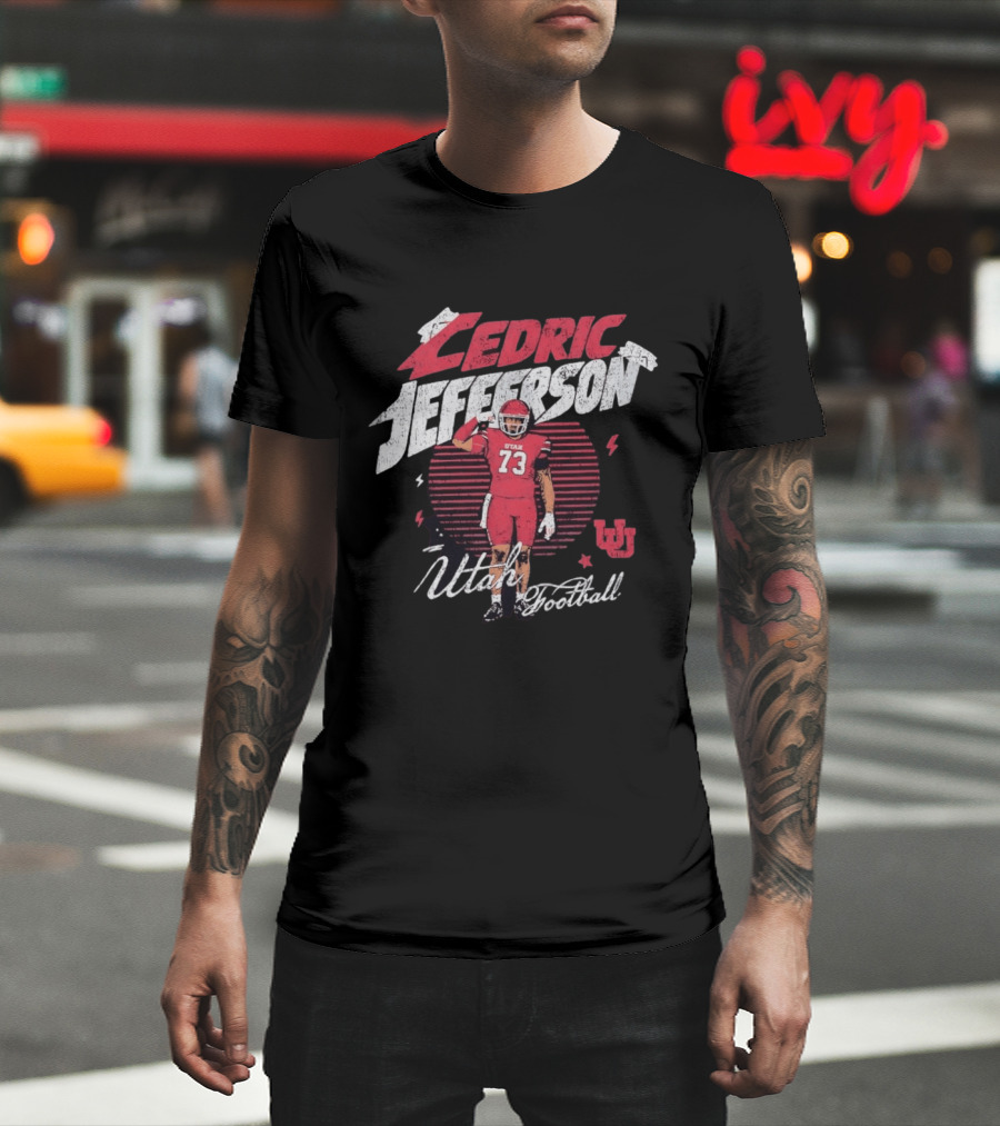 Utah Utes Football Cedric Jefferson No 73 T-Shirt