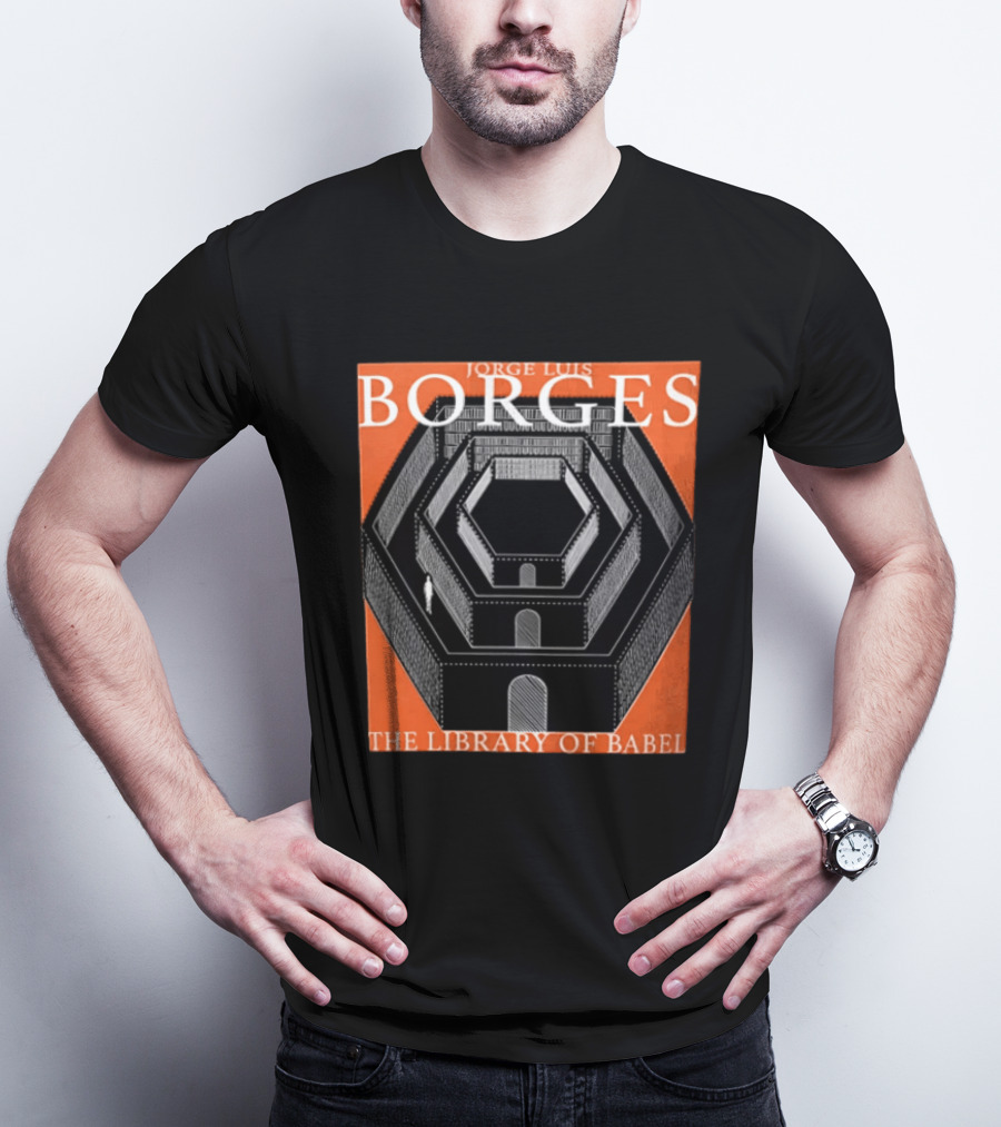 Borges The Library Of Babel Jorge Luis Hexagonal Structure T-Shirt