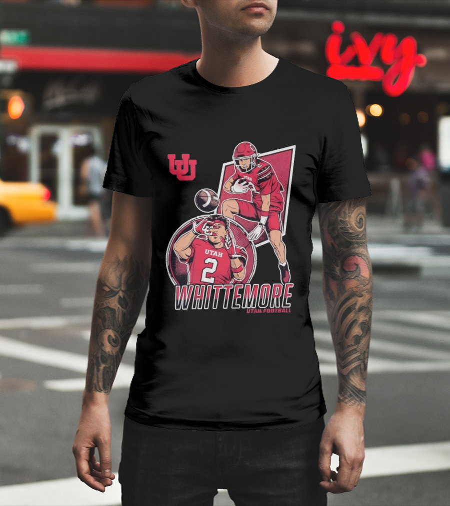 Utah Utes Football Whittemore No 2 Player Collage T-Shirt