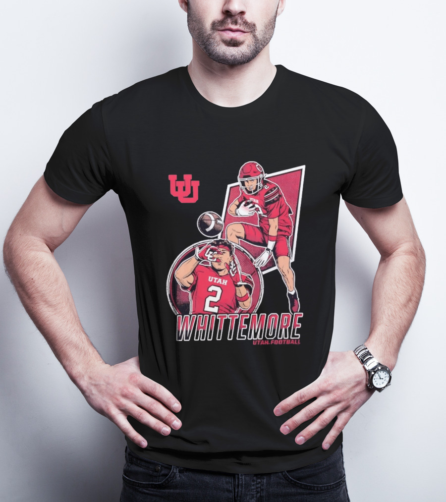 Utah Utes Football Whittemore No 2 Player Collage T-Shirt