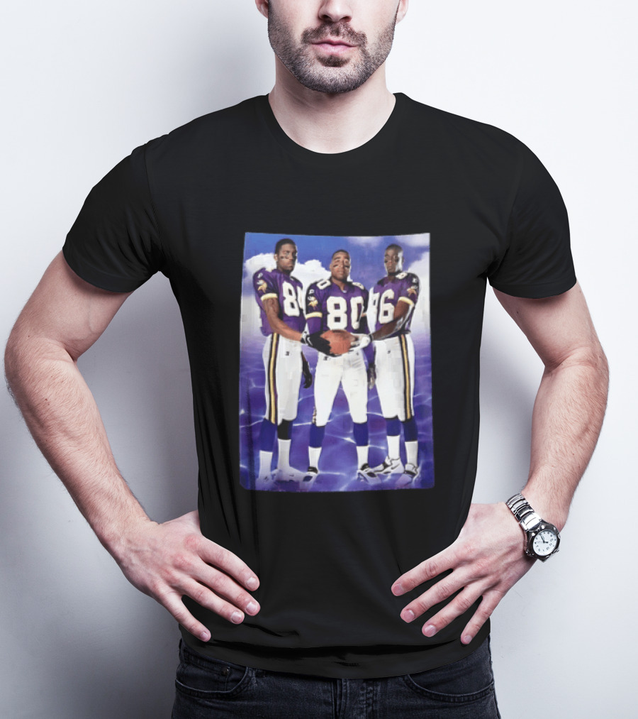 Randy Moss Cris Carter Jake Reed Minnesota Vikings Legendary Trio Football Players T-Shirt