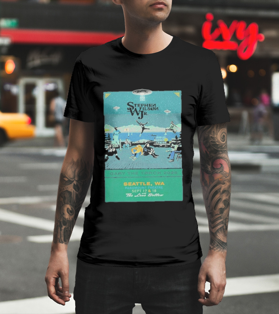 Stephen Wilson Jr Carry The Torch 2026 Seattle Paramount Theatre Event September 17 18 Public Market Center Seattle WA T-Shirt