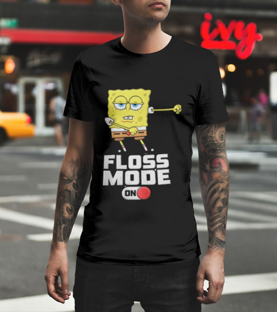 Squarepants Floss Mode On With Dabbing T-Shirt