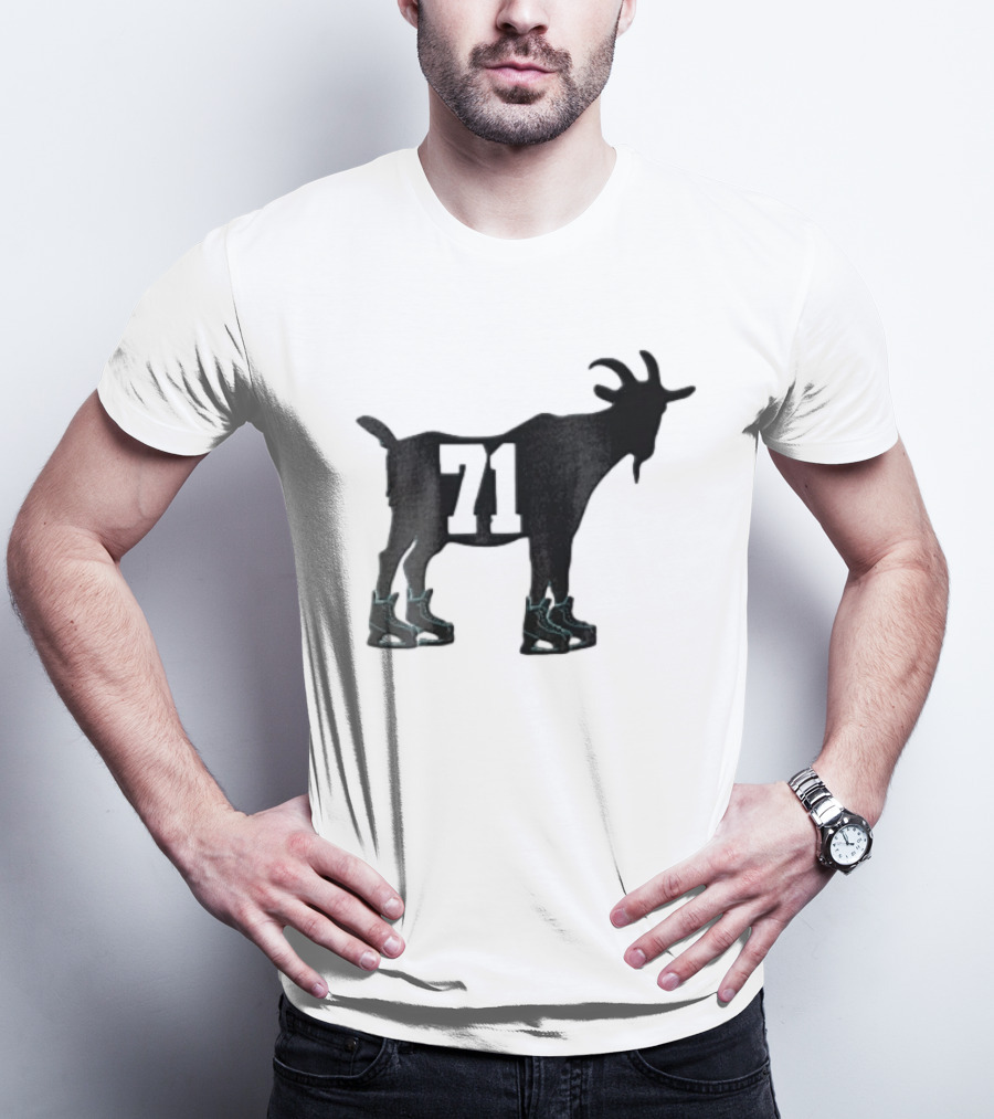 Boston Bruins 71 Goat Ice Skates Attilio Biasca Black T-Shirt