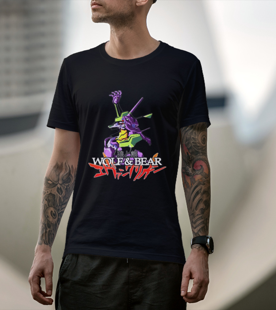 Wolf & Bear Store Shop Nge Tour Evangelion Mecha Anime T-Shirt