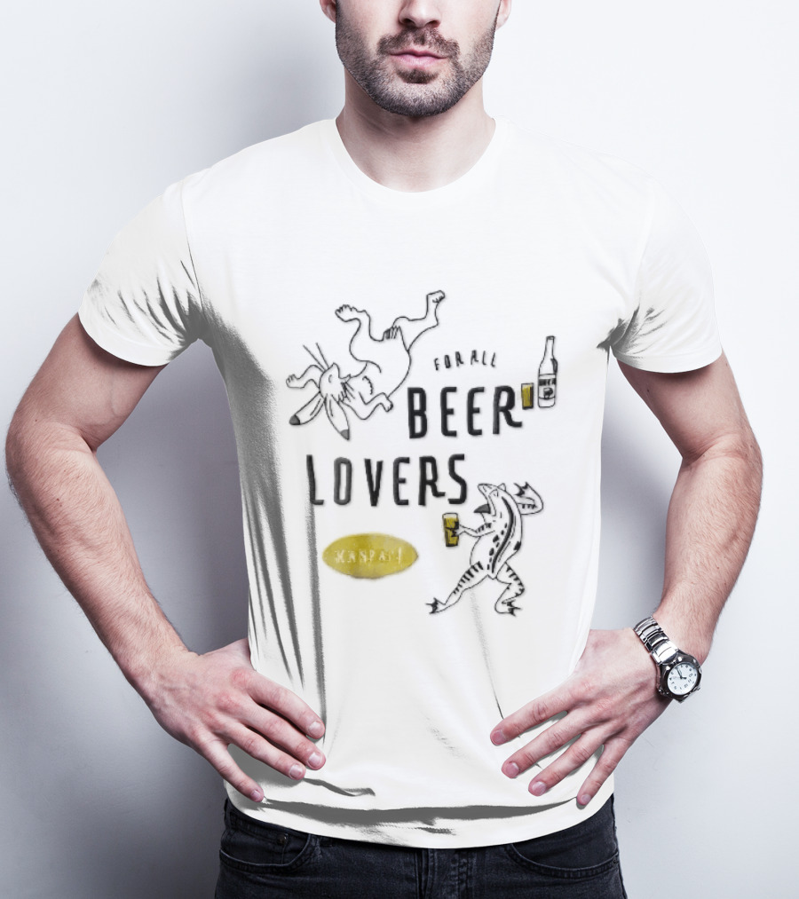 For All Beer Lovers Kanpai Choju Giga Dancing Rabbit Frog Kanpai Cheers T-Shirt