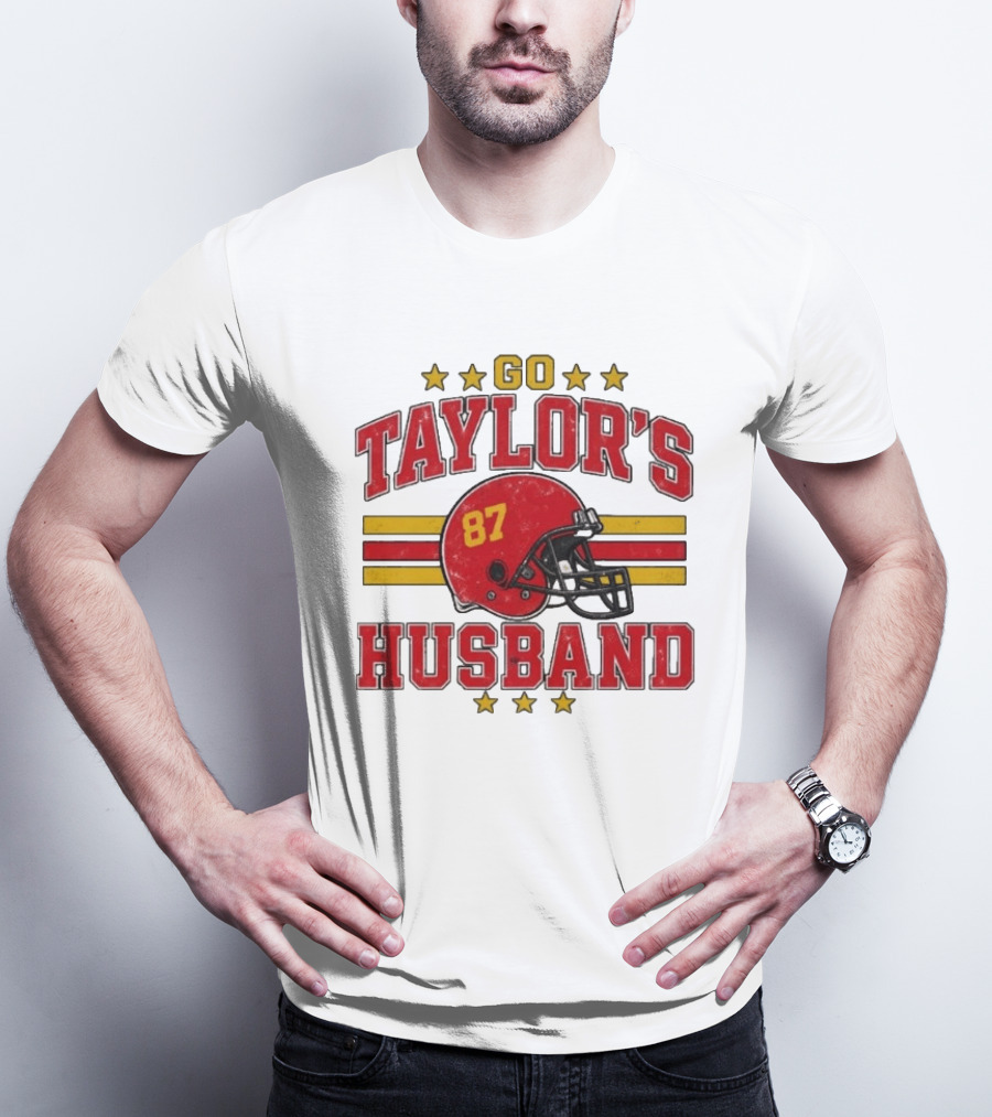 Go Taylor's Husband Football Helmet 87 Stars T-Shirt