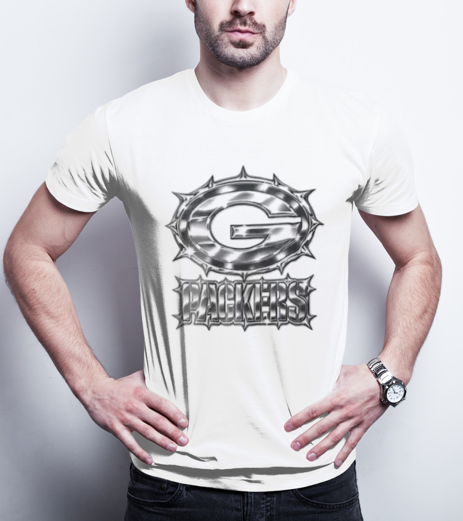 Green Bay Packers Metallic Football Team T-Shirt