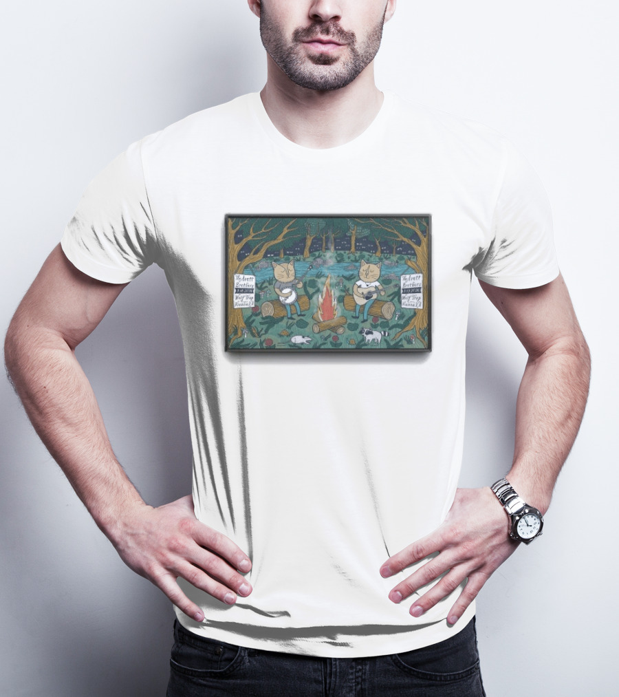 The Avett Brothers Vienna VA Tour 9 18 2026 Cats Playing Instruments By Campfire T-Shirt