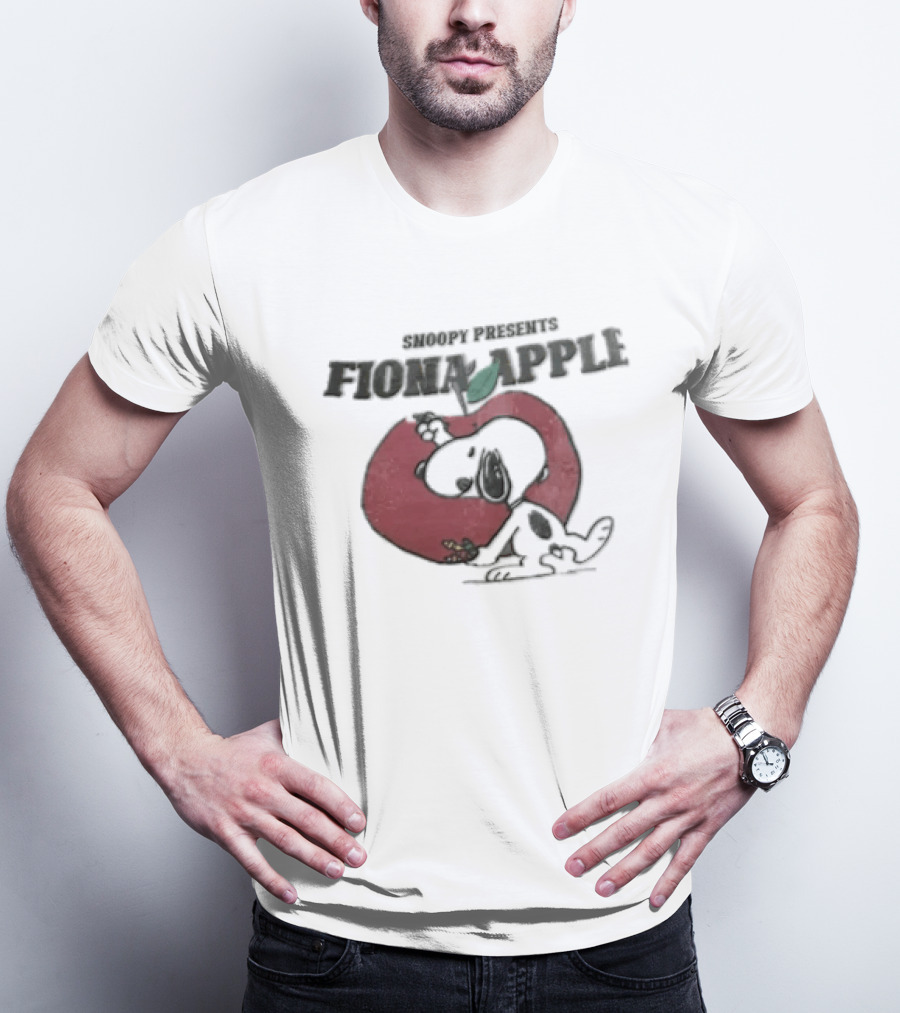 Snoopy Presents Fiona Apple Peanuts Red Cartoon Drawing T-Shirt