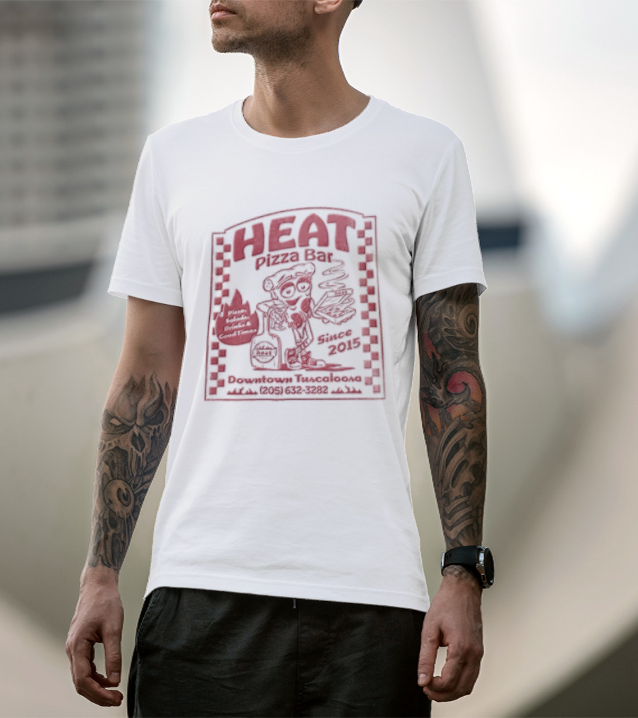 HEAT Pizza Franco Delivery Bear With Sizzling Pie T-Shirt