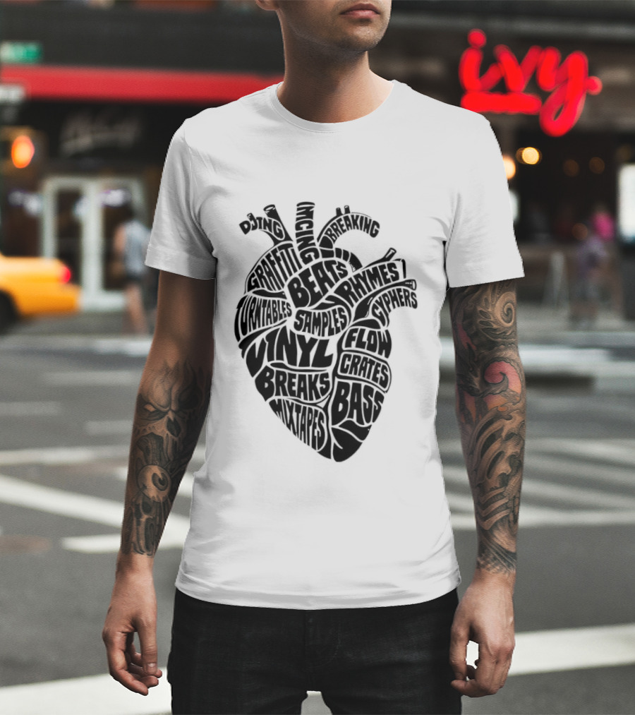 Heartbeat Of Hip Hop Culture Anatomy T-Shirt