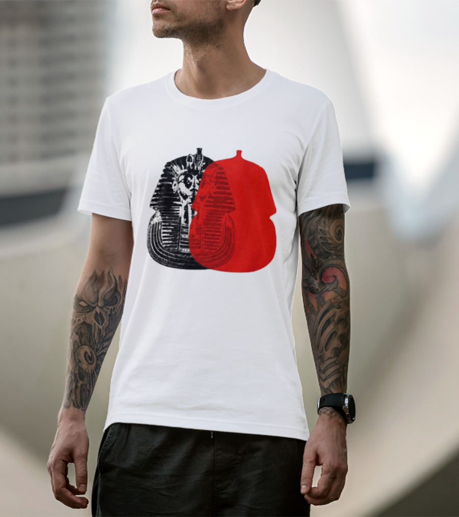 Pyramids Half Marathon Store The Tut Edit Egyptian Pharaoh Mask T-Shirt