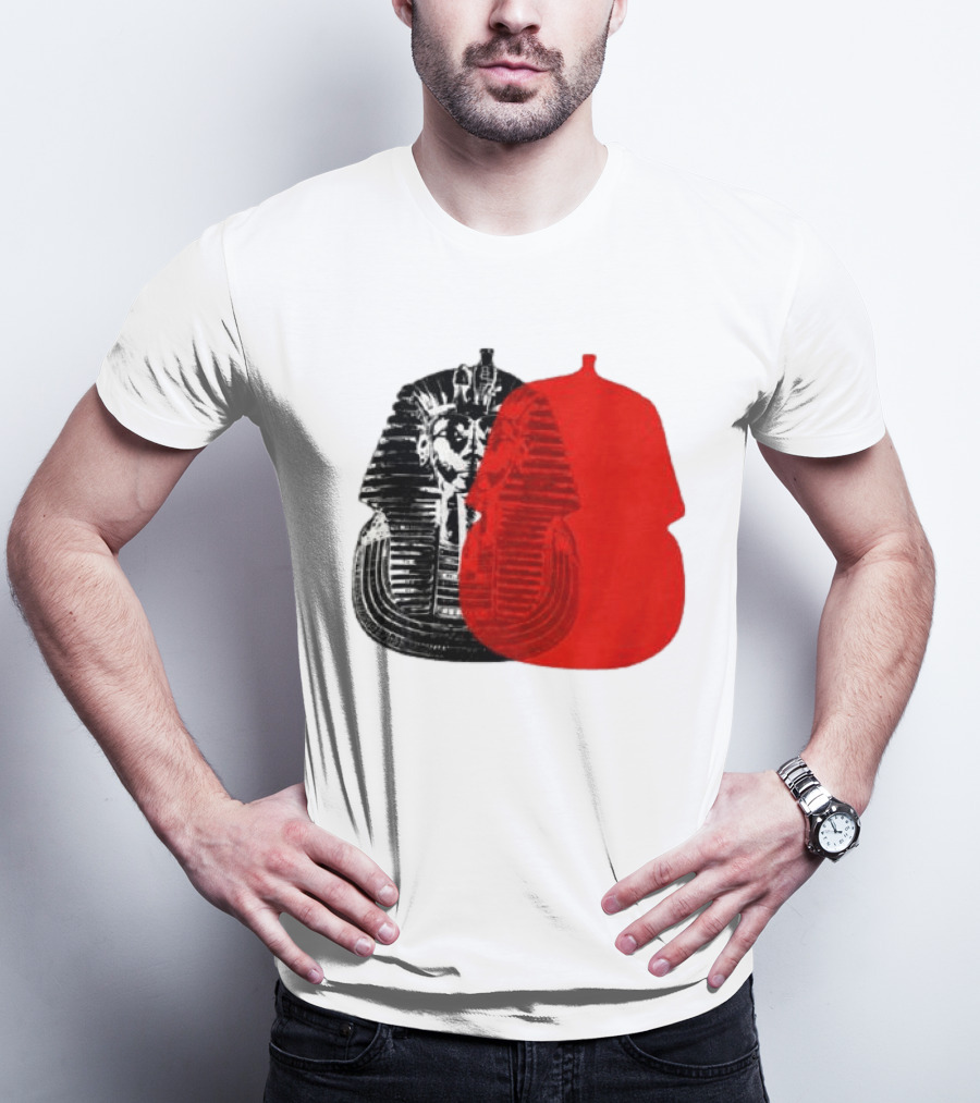 Pyramids Half Marathon Store The Tut Edit Egyptian Pharaoh Mask T-Shirt