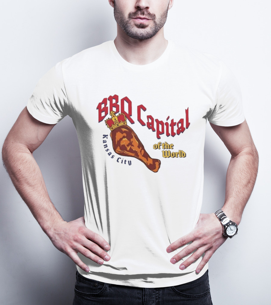 Kansas City BBQ Capital Of The World Crowned Barbecue Leg T-Shirt