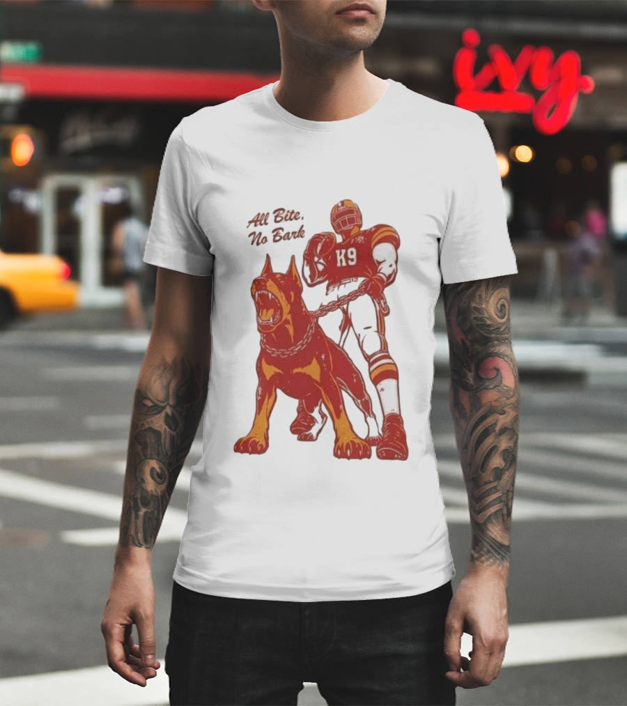 Kenneth Walker III K9 All Bite No Bark Football Player And Dog T-Shirt