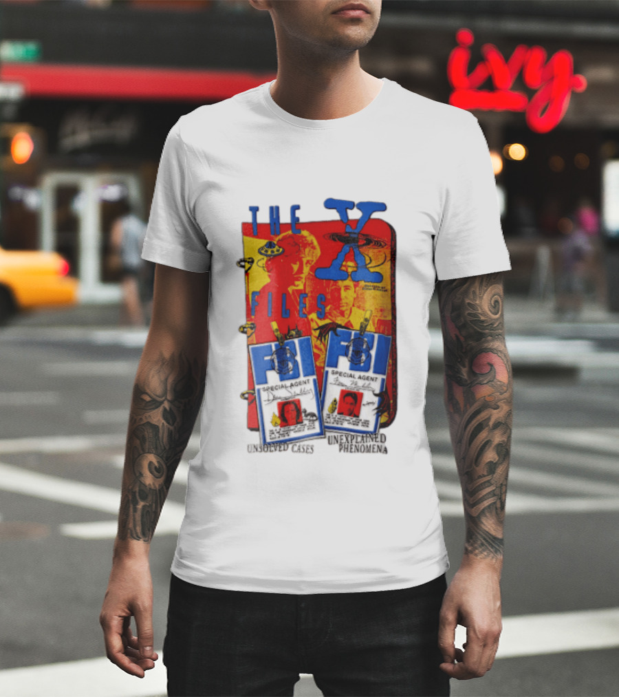 The X Files FBI Special Agent Unsolved Cases Unexplained Phenomena T-Shirt