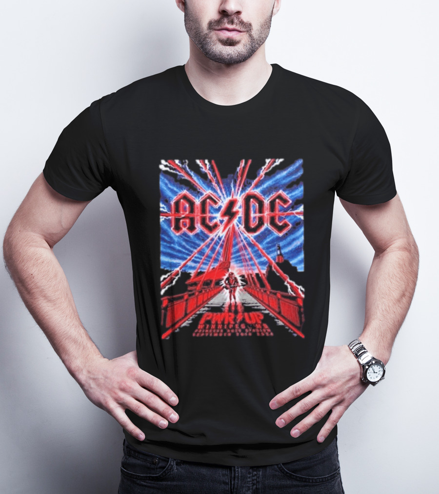 ACDC PWR UP Tour September 20 2026 Princess Auto Stadium Winnipeg MB Event T-Shirt