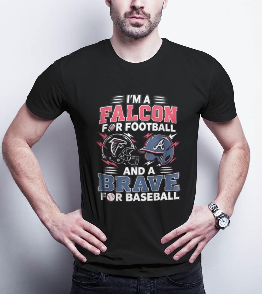 Atlanta Falcons Braves Football And Baseball Fan T-Shirt