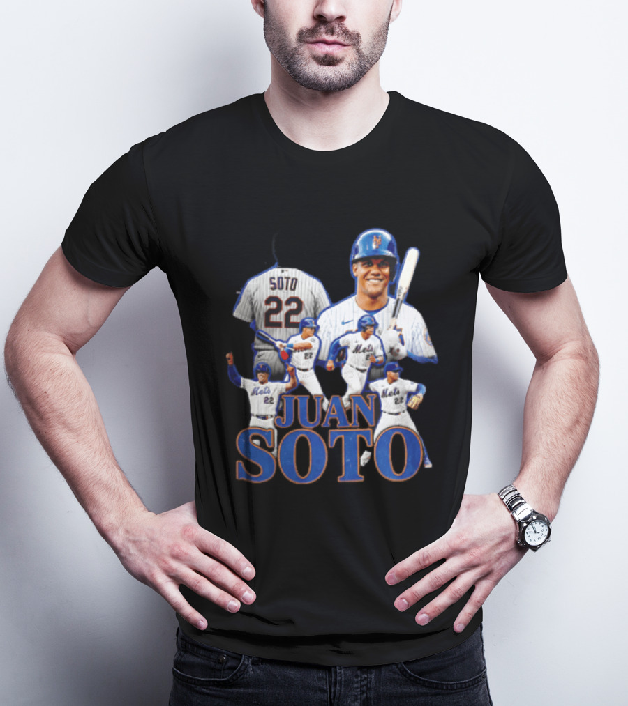 New York Mets Juan Soto 22 Baseball Player Collage T-Shirt