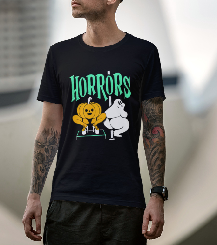 Horrors Halloween Meme Creepy Pumpkin Toilet Humor T-Shirt