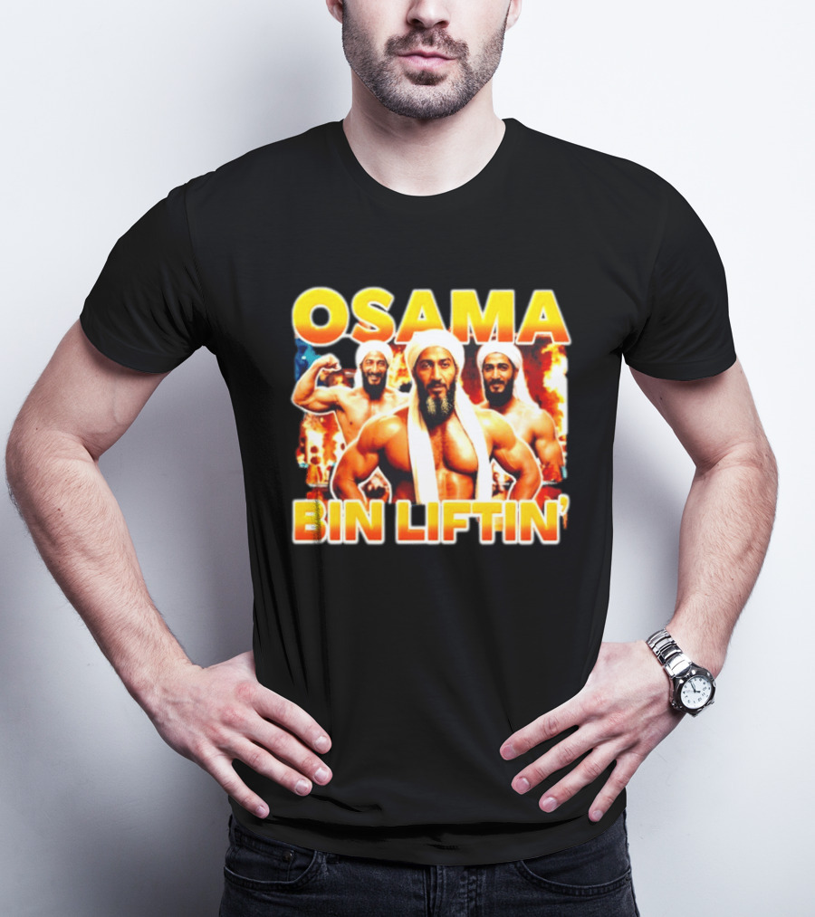 Osama Bin Liftin' Muscular Trio With Turbans And Explosive T-Shirt