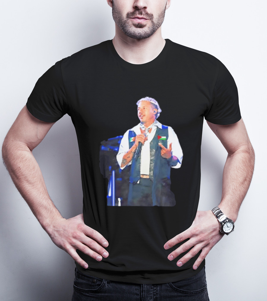 Macklemore Live Performance Vest With Flag Patches T-Shirt