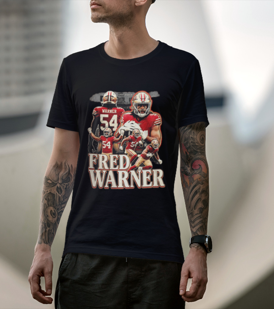 Fred Warner San Francisco 49ers Linebacker Action Poses T-Shirt