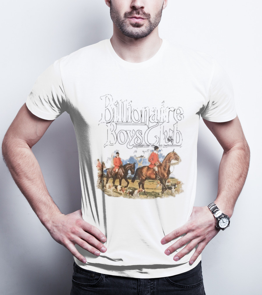 Billionaire Boys Club Equestrian Scene With Hunting Riders And Dogs T-Shirt