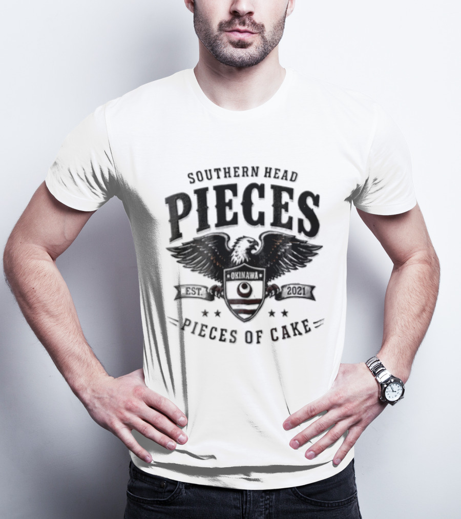 Southern Head Pieces Bald Eagle Spreading Wings Shield Pieces Of Cake 2021 T-Shirt