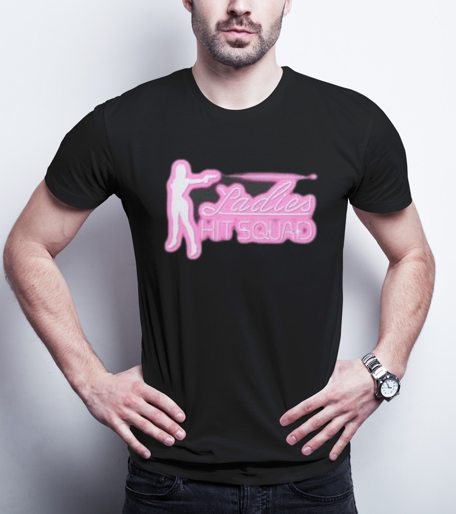 Corteiz Store Ladies Hit Squad Baby Silhouette Pink Neon T-Shirt