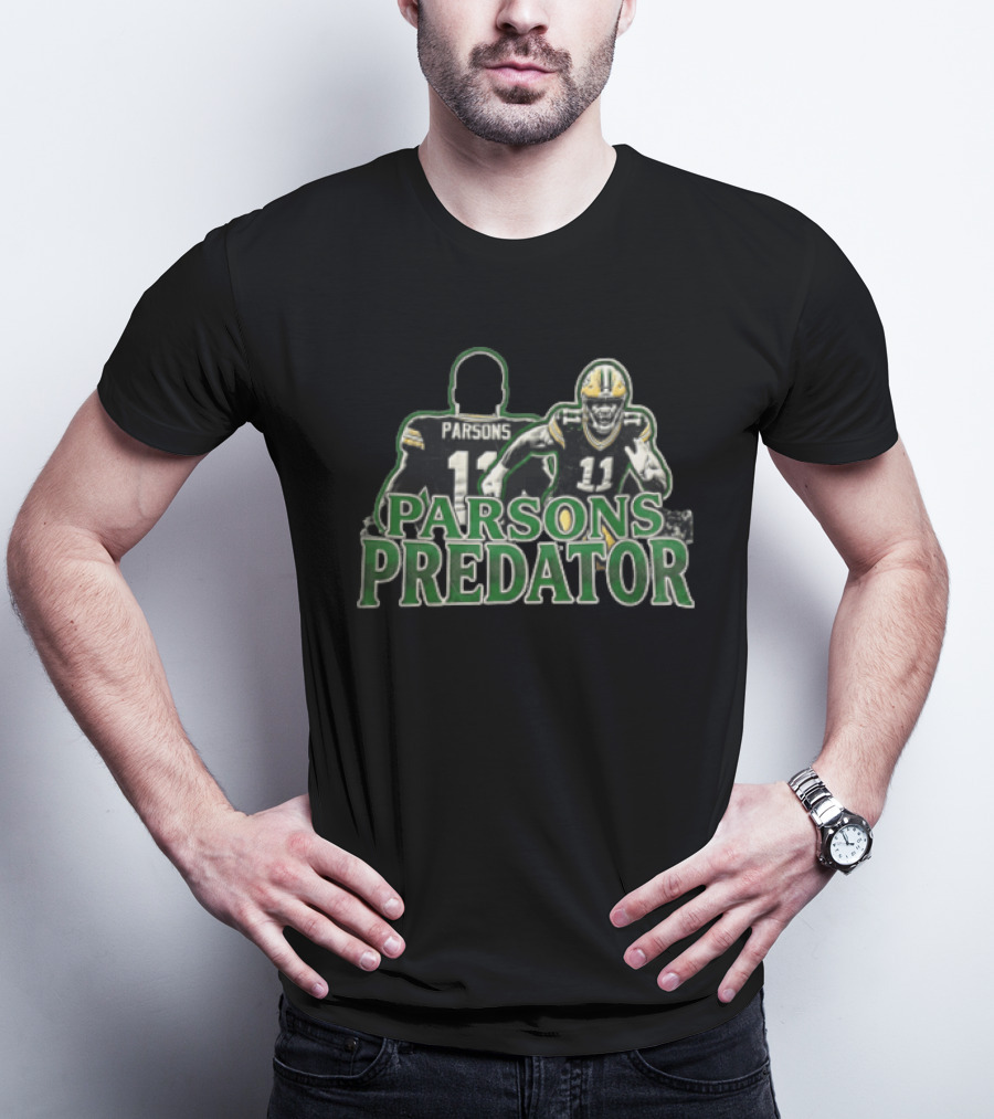 Green Bay Packers Parsons Predator Football Player Running T-Shirt