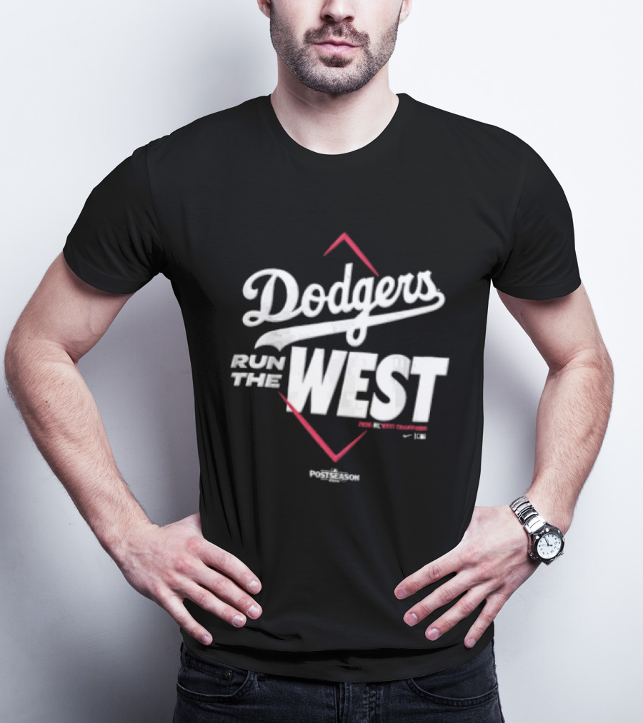 Dodgers Run The West MLB Diamond T-Shirt