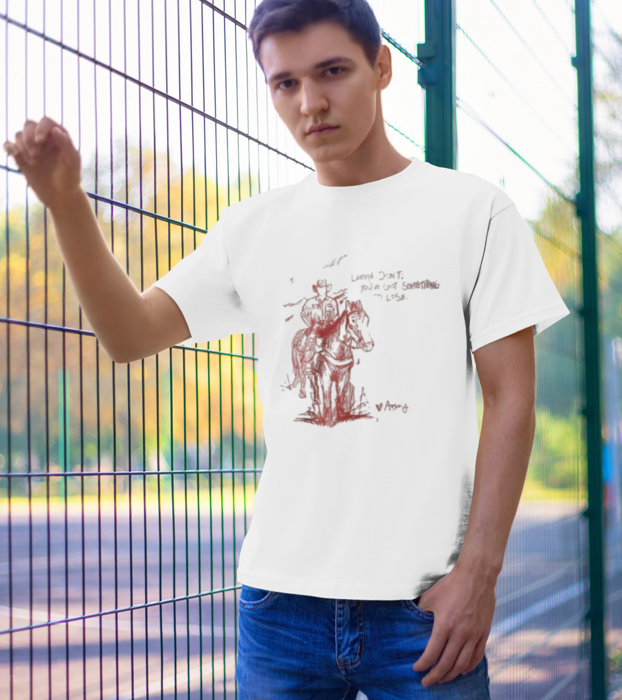 Avery Anna Danny Art Cowboy With Heart And Butterfly T-Shirt