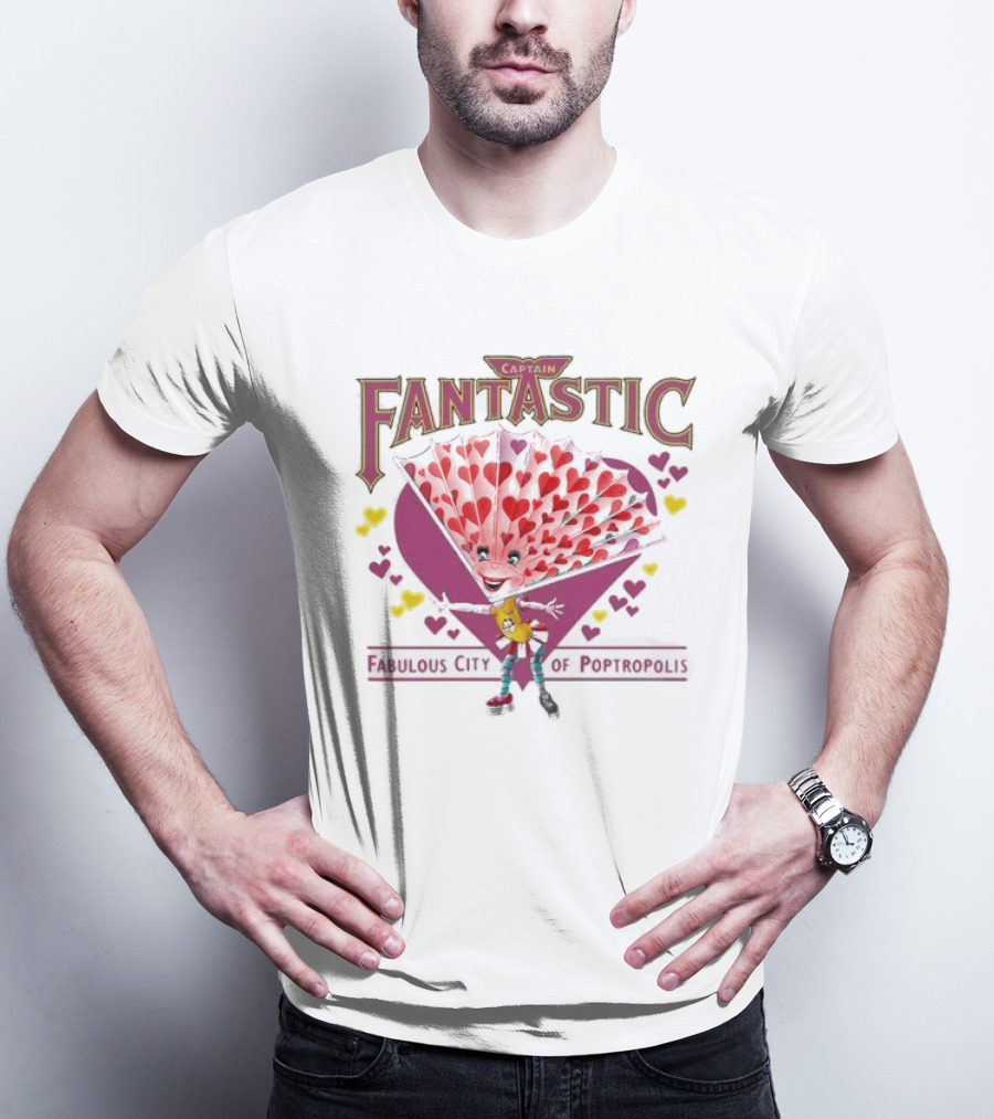 Captain Fantastic Elton John Fabulous City Of Poptropolis Girls Hearts T-Shirt