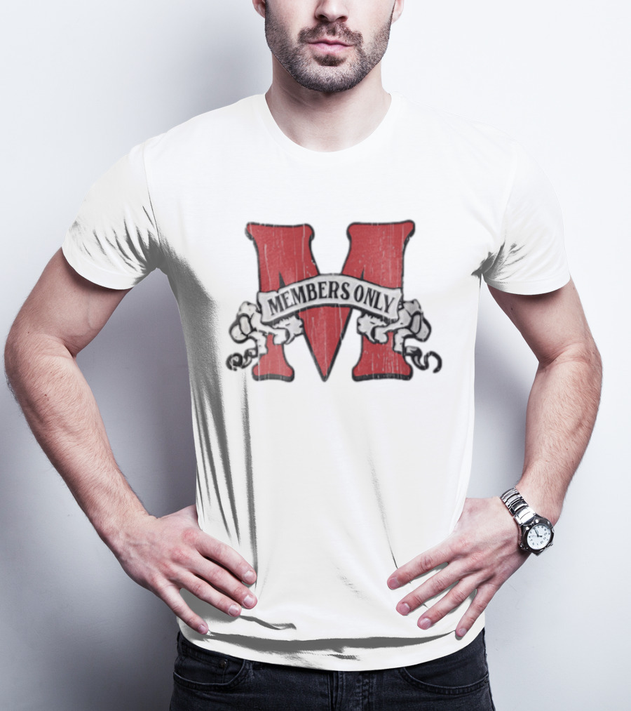 Members Only Red M Banner Chains T-Shirt