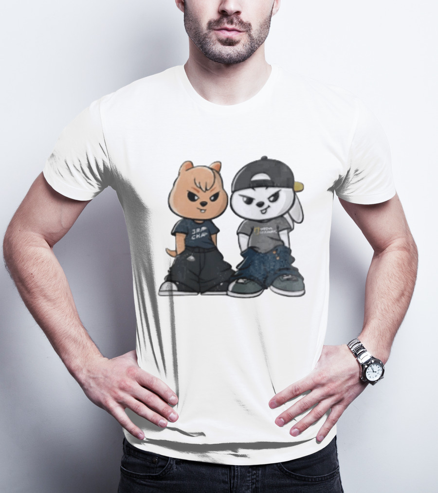 SKZOO Stray Kids Characters Han Quokka Leebit Streetwear T-Shirt