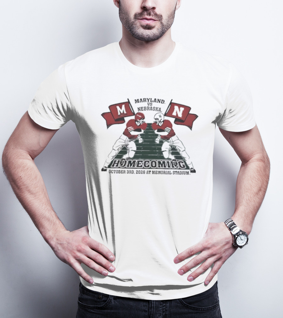 Maryland Terrapins Vs Nebraska Cornhuskers Homecoming October 3rd 2009 Memorial Stadium T-Shirt