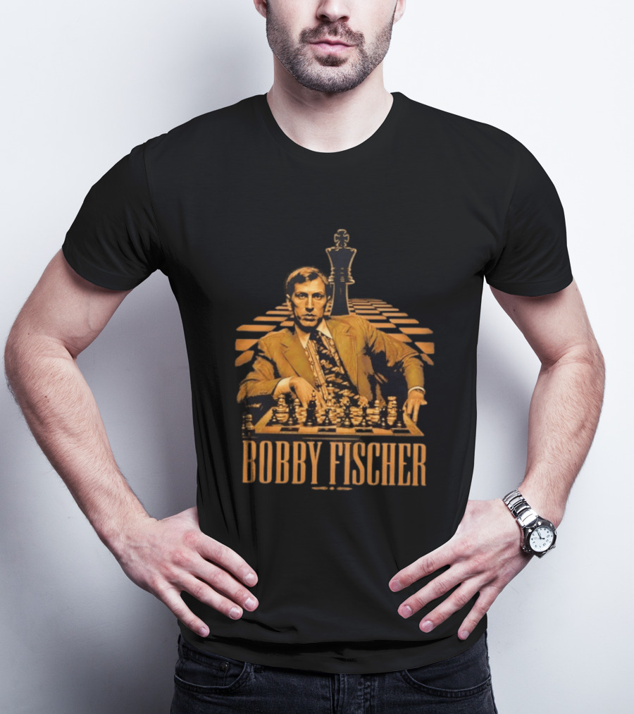 Bobby Fischer Chess Grandmaster Iconic Pose T-Shirt