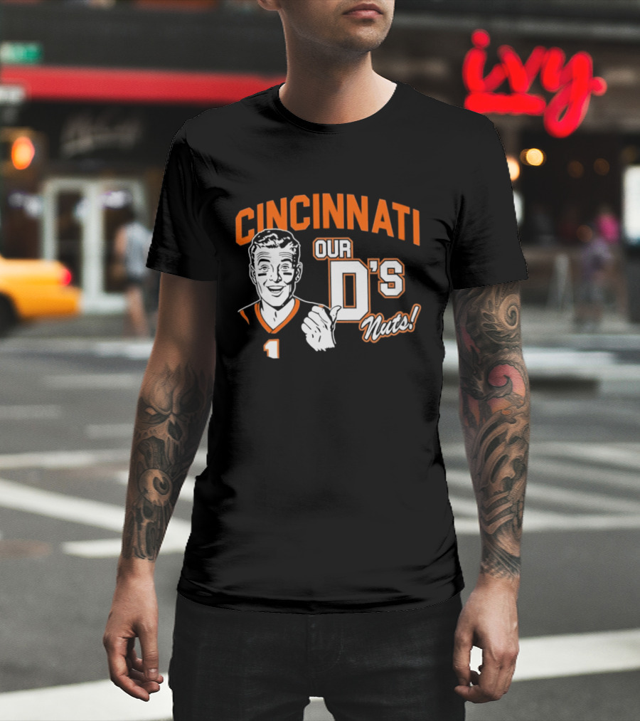 Cincinnati Our D's Nuts Football Orange T-Shirt
