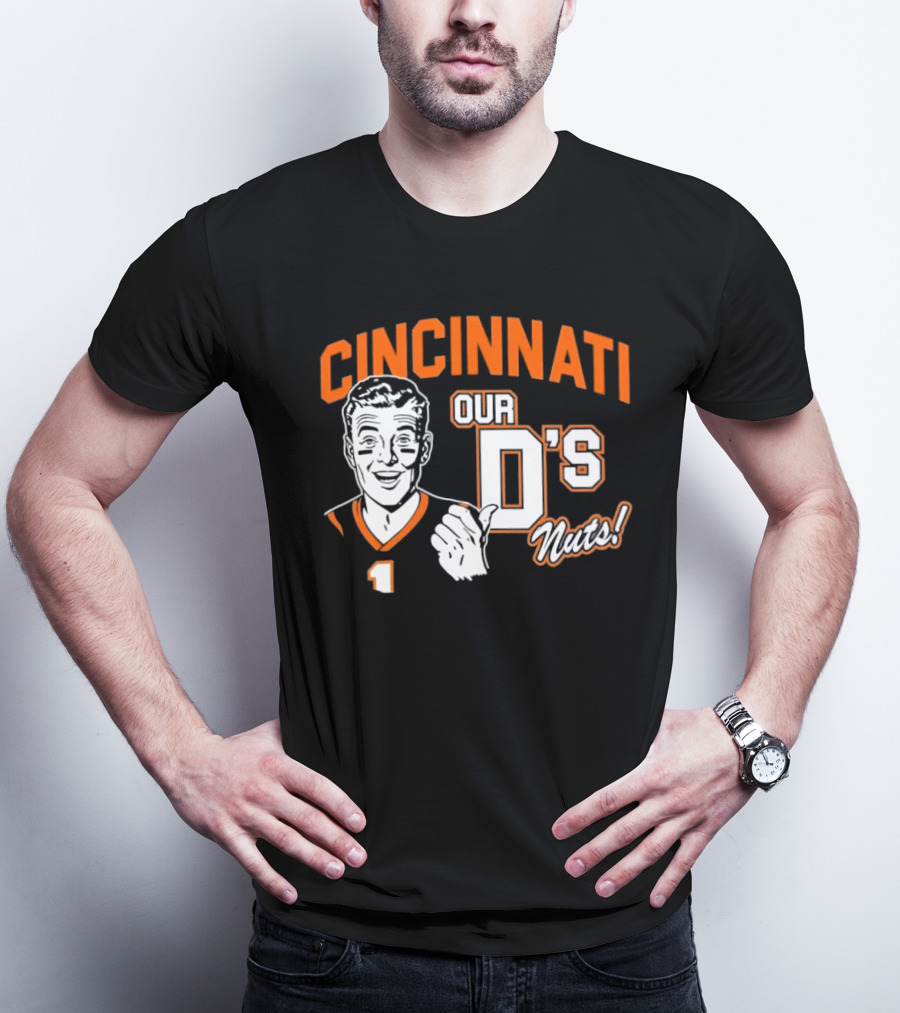 Cincinnati Our D's Nuts Football Orange T-Shirt