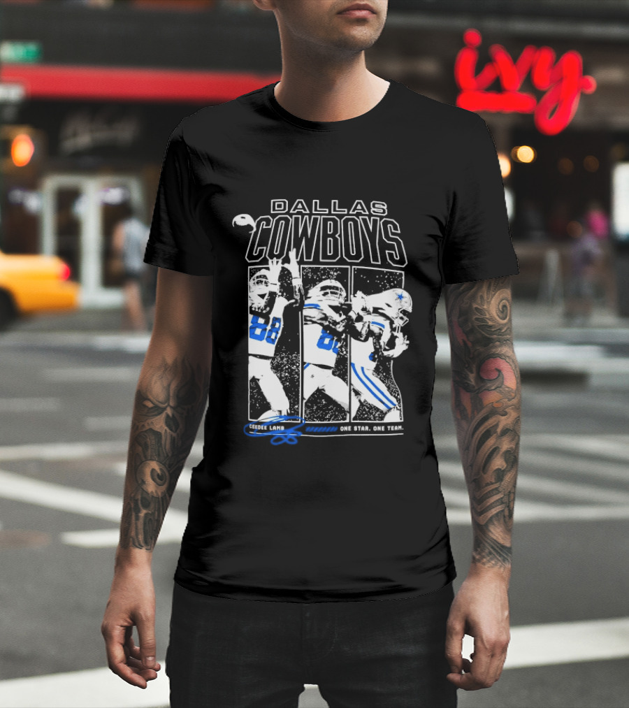 Dallas Cowboys CeeDee Lamb 88 One Star One Team T-Shirt