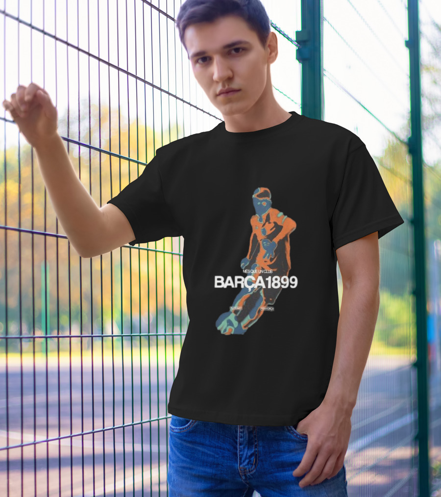 BARÇA 1899 Més Que Un Club Vibrant Black Pulse Player FCBarcelona T-Shirt