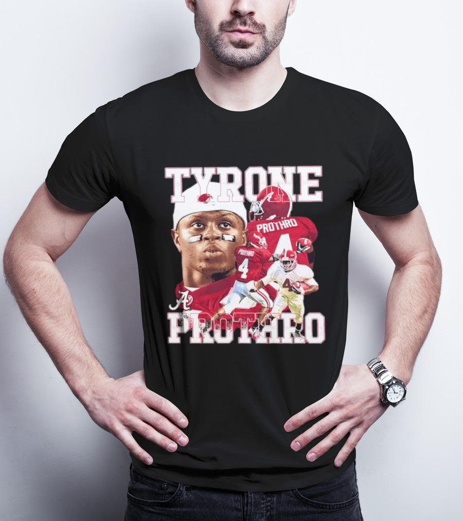 Football Alumni Alabama Crimson Tide Tyrone Prothro Player Collage Athletics T-Shirt