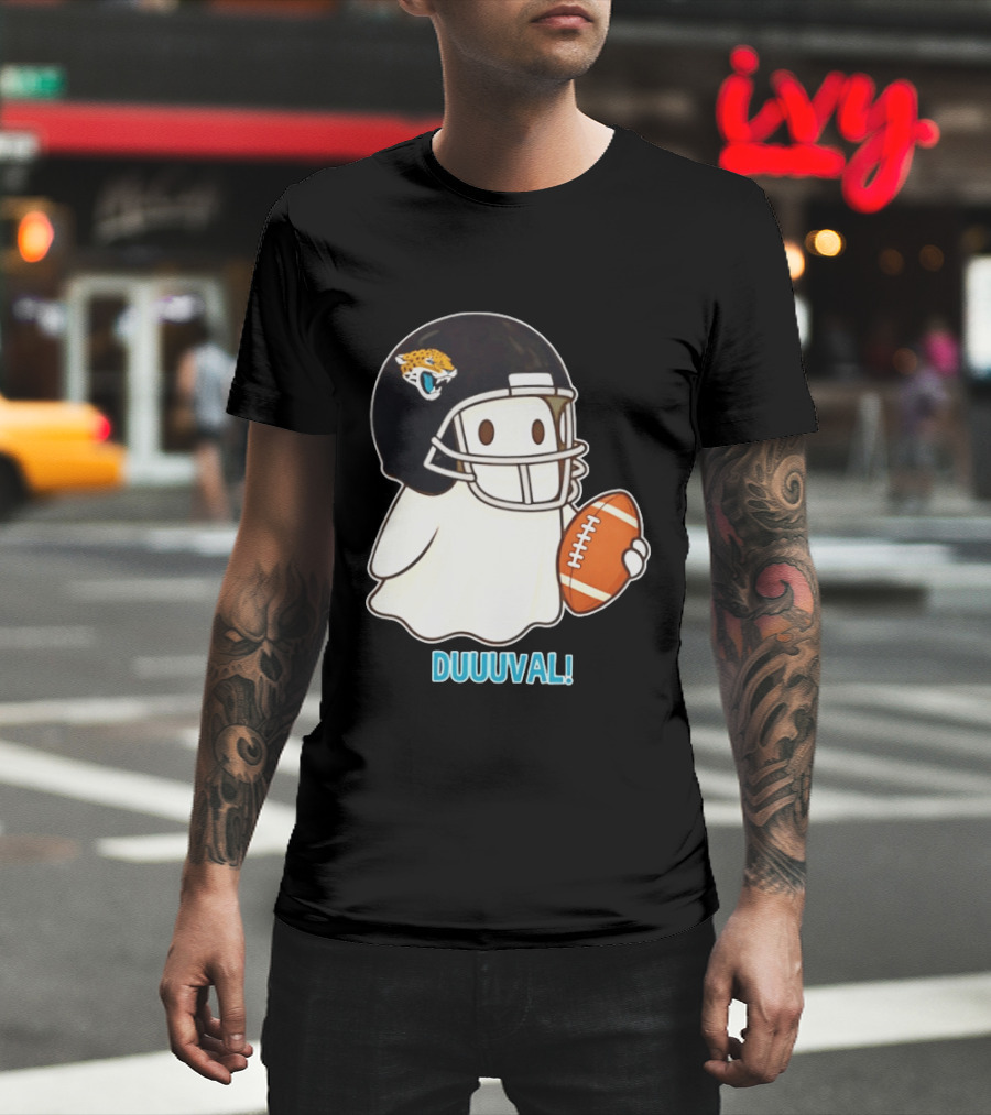 Jacksonville Jaguars Ghost Football Duuuval Halloween 2026 T-Shirt