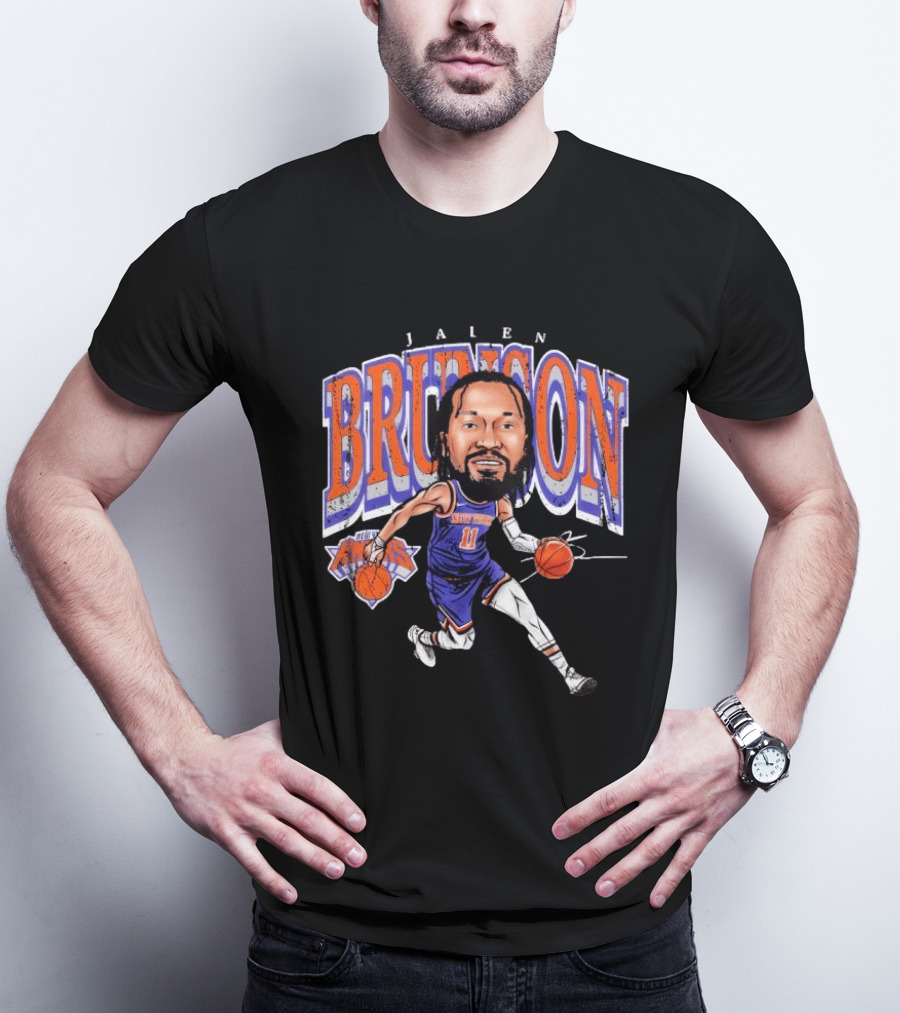 Jalen Brunson 11 New York Knicks Basketball Cartoon T-Shirt