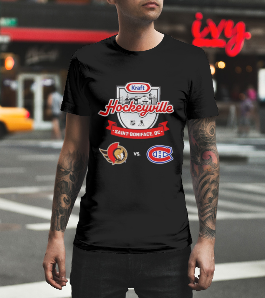 Kraft Hockeyville Saint Boniface QC Ottawa Senators Vs Montreal Canadiens NHL AHL Matchup T-Shirt