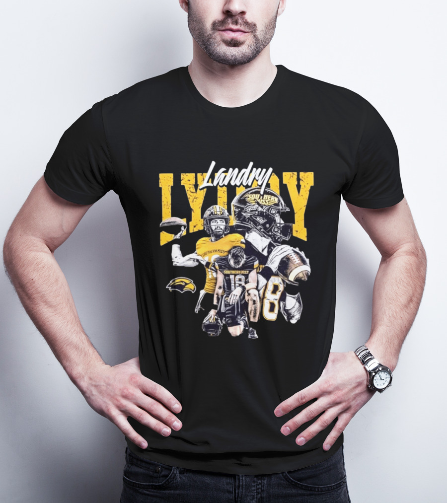 Landry Lyddy Southern Miss Golden Eagles NCAA Football Collage T-Shirt
