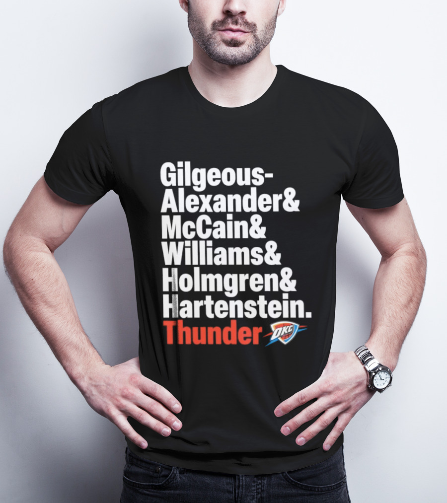 Oklahoma City Thunder 2026 Gilgeous Alexander McCain Williams Holmgren Hartenstein T-Shirt